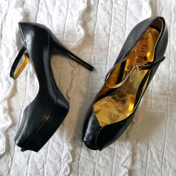 Guess | Shoes | Guess Leather Platform Heels Must See Hot 65 New | Poshmark
